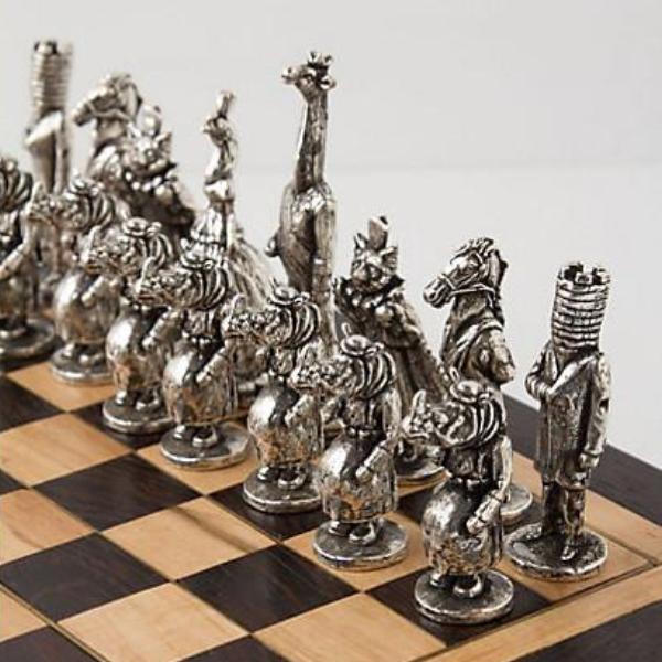 Hand Cast Animal Kingdom Chess Set | Perry Gargano