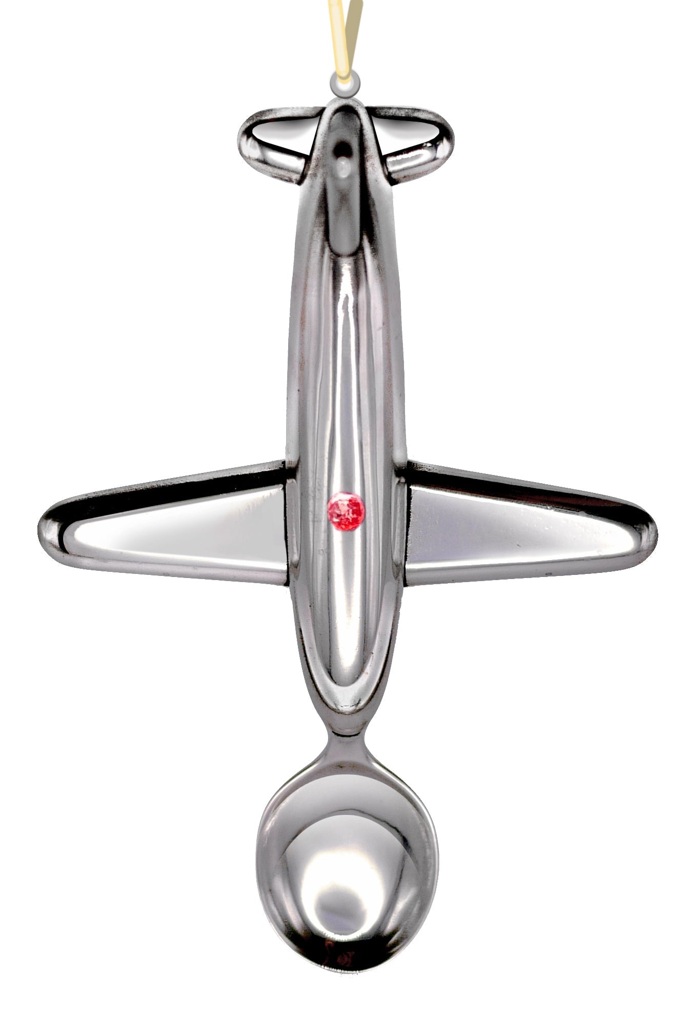 Baby Plane Silver Spoon - Newborn Engraved Gift